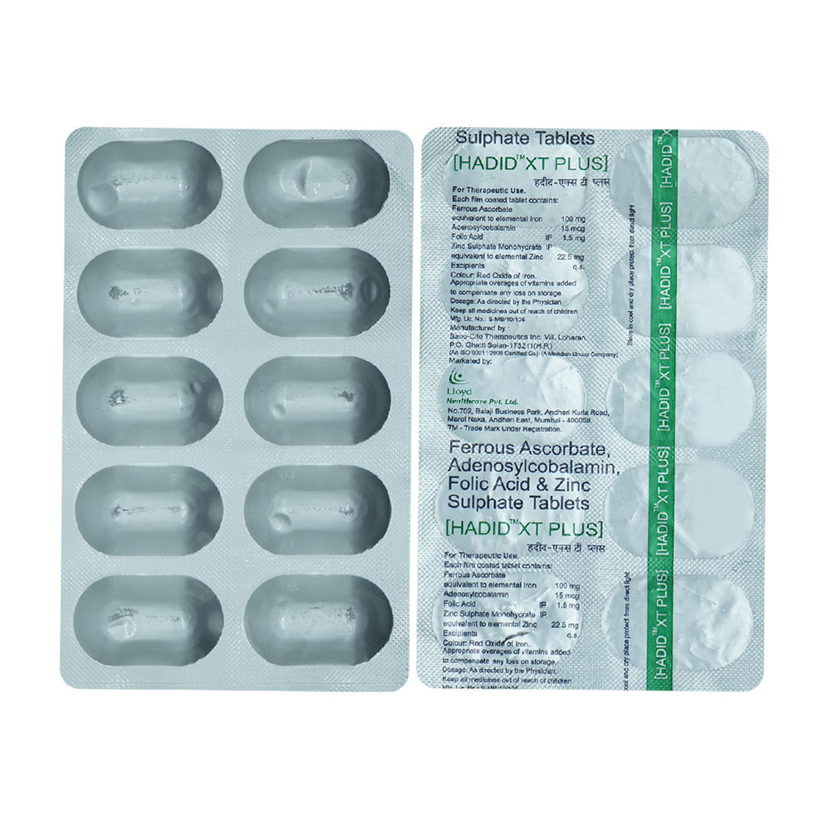 Hadid XT Plus Tablet 10's Price, Uses, Side Effects, Composition ...