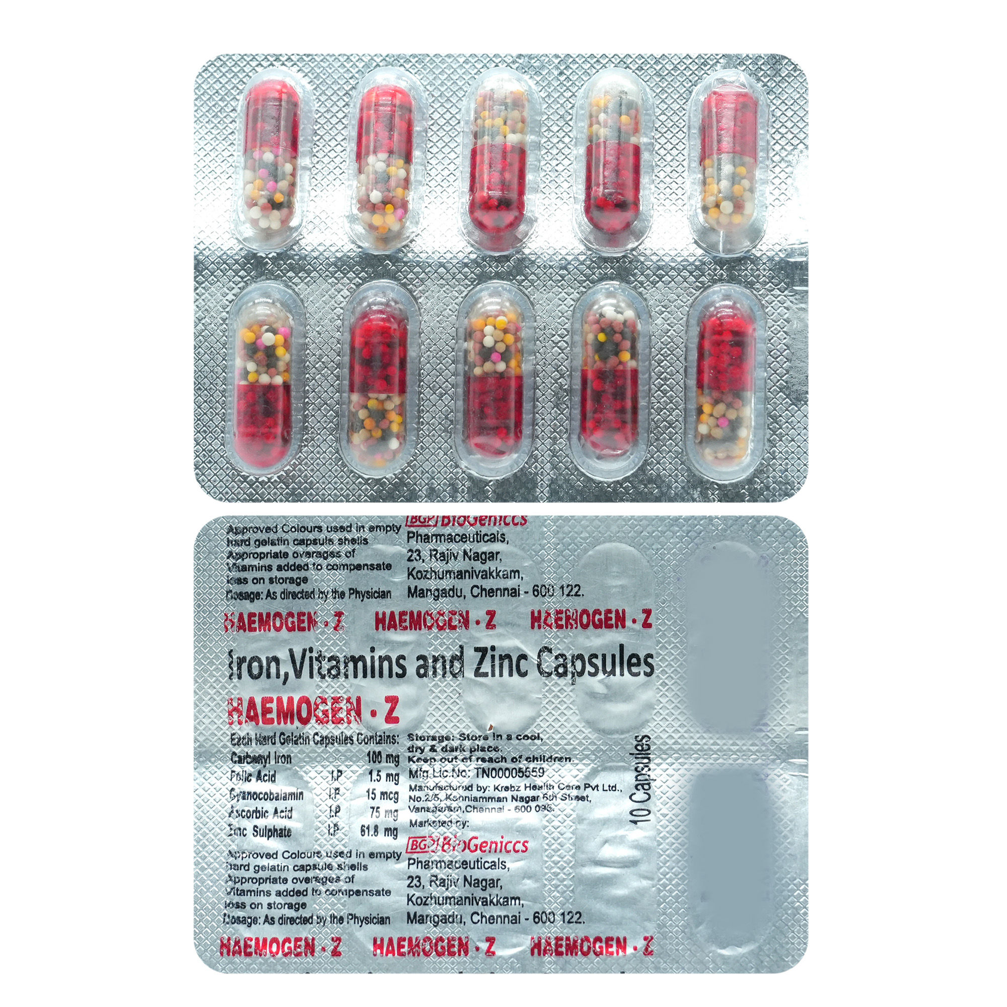 Haemogen Z Capsule | Uses, Side Effects, Price | Apollo Pharmacy