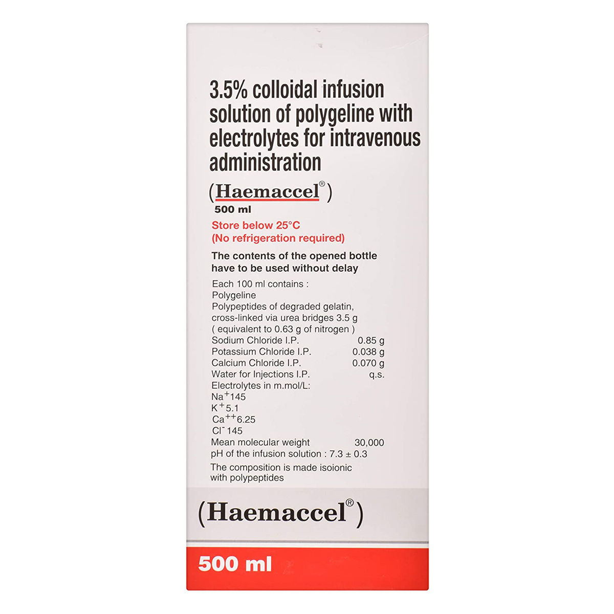 Haemaccel Infusion 500 ml Price, Uses, Side Effects, Composition ...