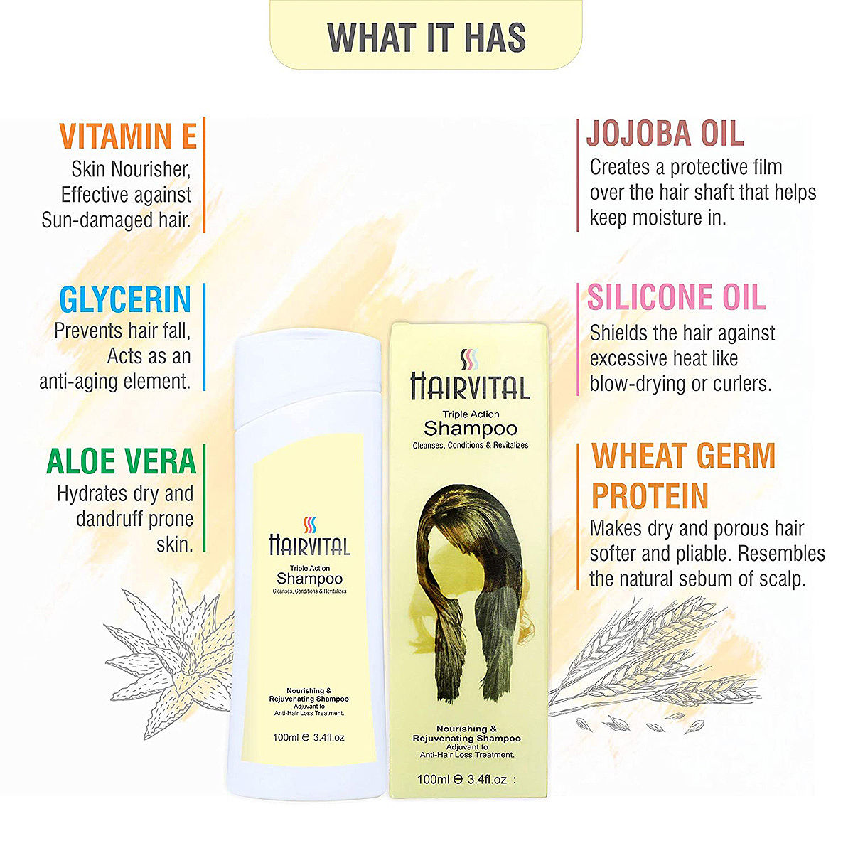 Hairvital Triple Action Shampoo, 200 ml Price, Uses, Side Effects ...