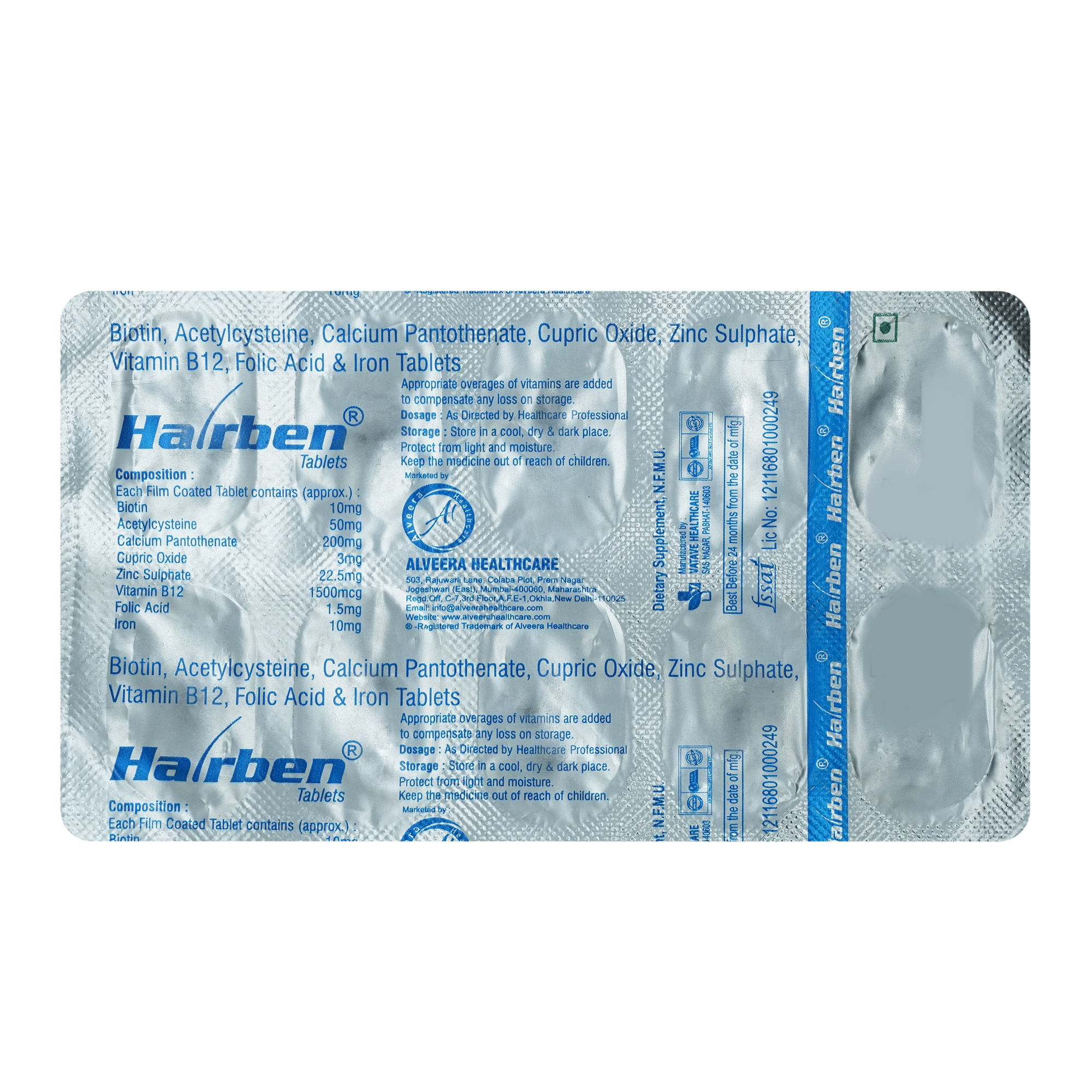 Hairben Tablet 10's Price, Uses, Side Effects, Composition - Apollo ...