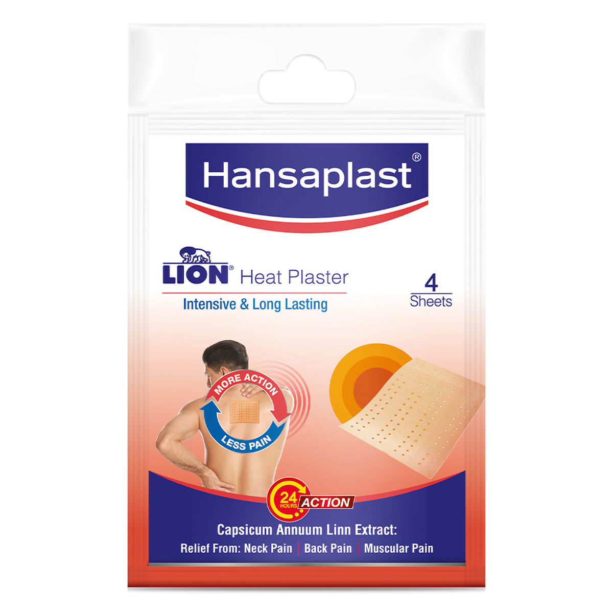 Buy Hansaplast Lion Heat Plaster Sheet, 4 Count | 19 Minutes Delivery ...