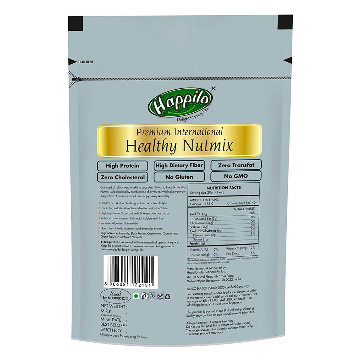 Happilo Premium International Healthy Nut Mix, 200 gm Price, Uses, Side ...