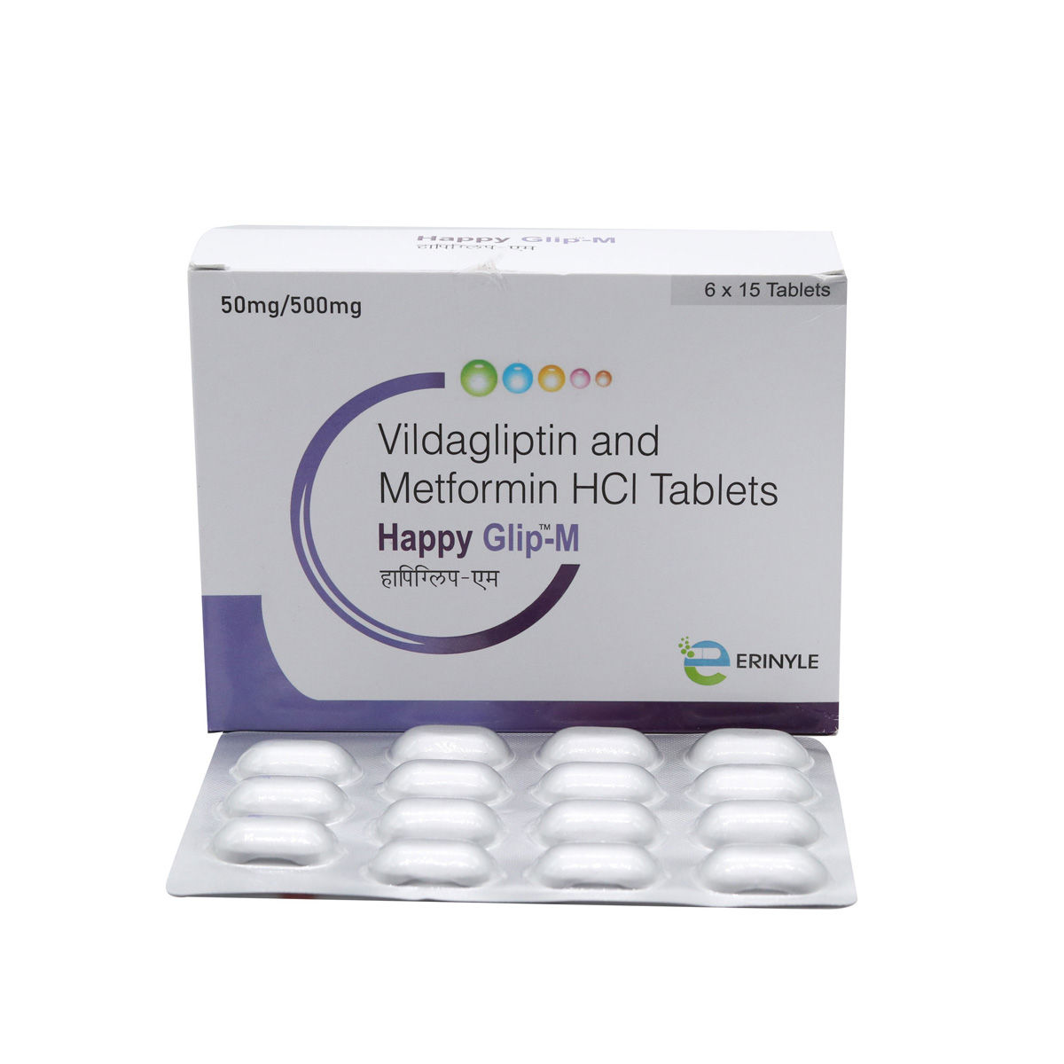 Happy Glip-M 50/500 mg Tablet 15's Price, Uses, Side Effects ...