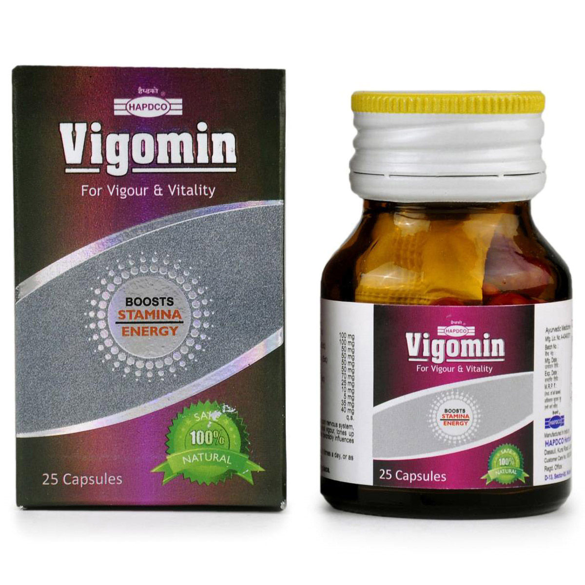 Buy Hapdco Vigomin, 25 Capsules | 19 Minutes Delivery | Apollo Pharmacy
