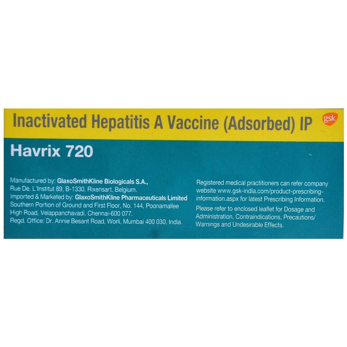 Havrix 720 Junior Monodose Vaccine 0.5 ml Price, Uses, Side Effects ...