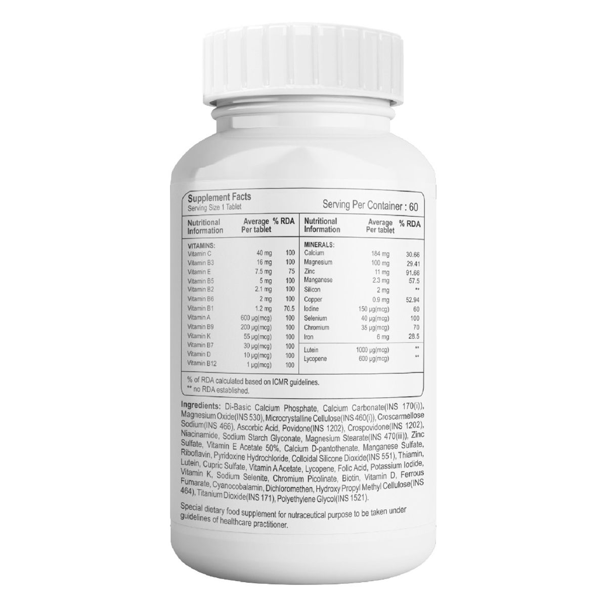 Healthvit Cenvitan Men Multivitamin & Multimineral, 60 Tablets Price ...