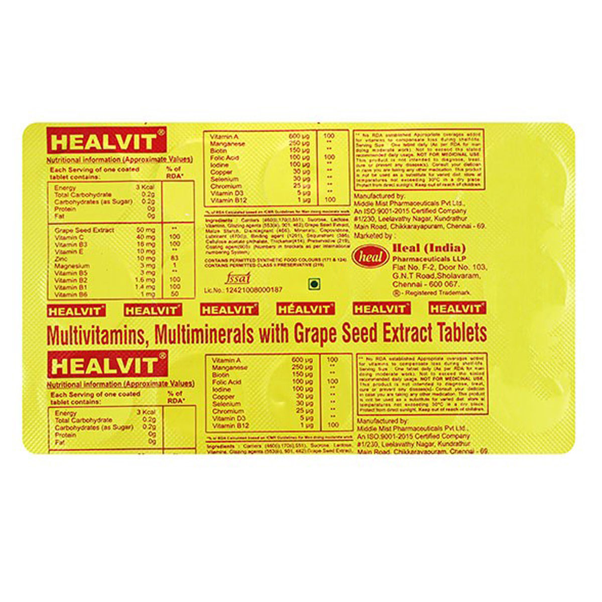 Healvit Tablet | Uses, Side Effects, Price | Apollo Pharmacy