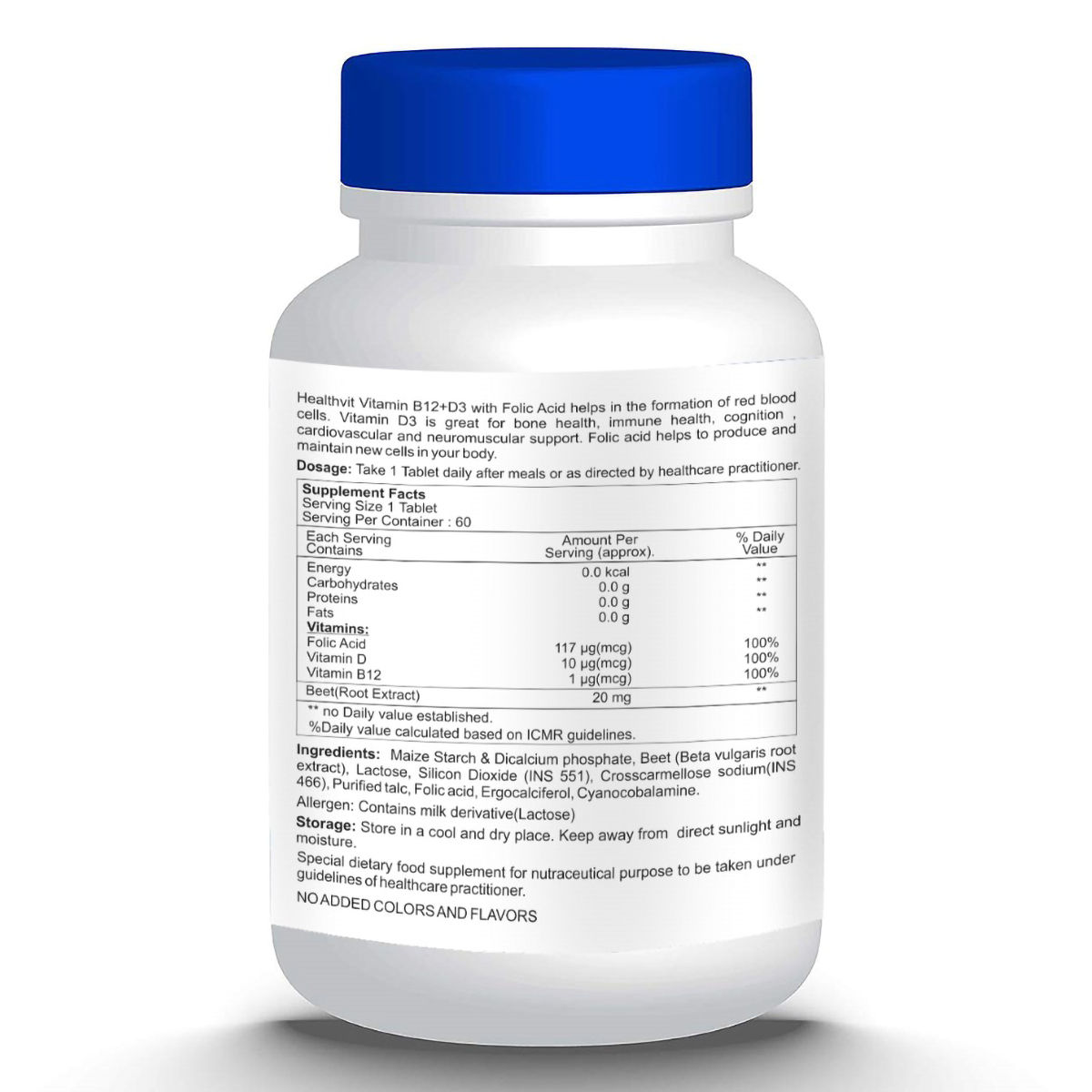 Healthvit Vitamin B12 + D, 60 Tablets Price, Uses, Side Effects ...