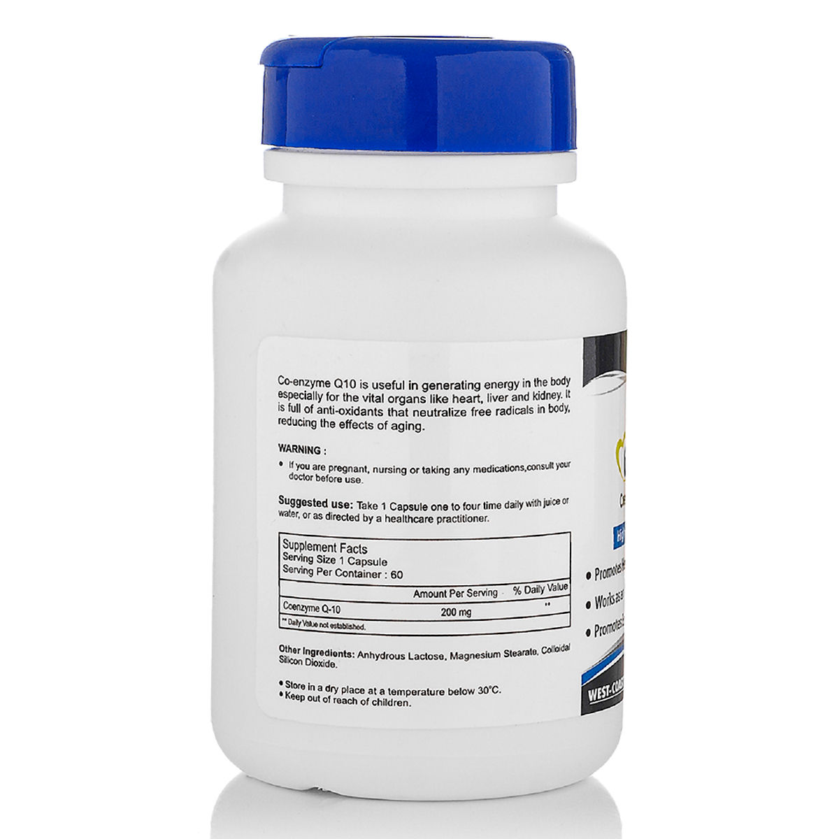 Healthvit CoQvit Coenzyme Q-10 200mg, 60 Capsules Price, Uses, Side ...