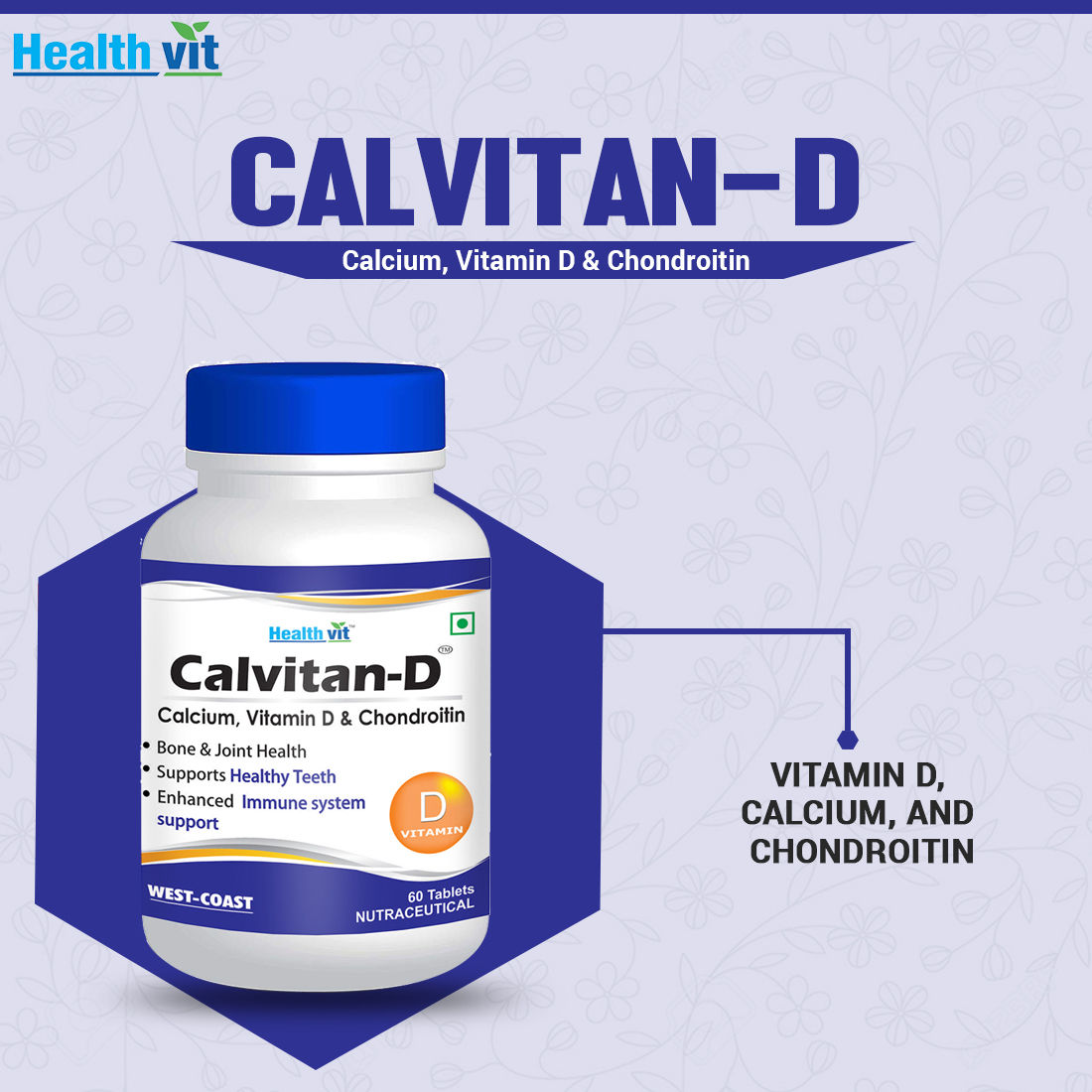Healthvit Calvitan-D, 60 Tablets (Pack of 2) Price, Uses, Side Effects ...