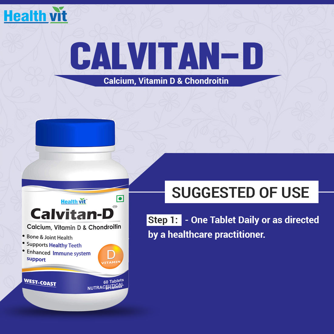 Healthvit Calvitan-D, 60 Tablets (Pack of 2) Price, Uses, Side Effects ...