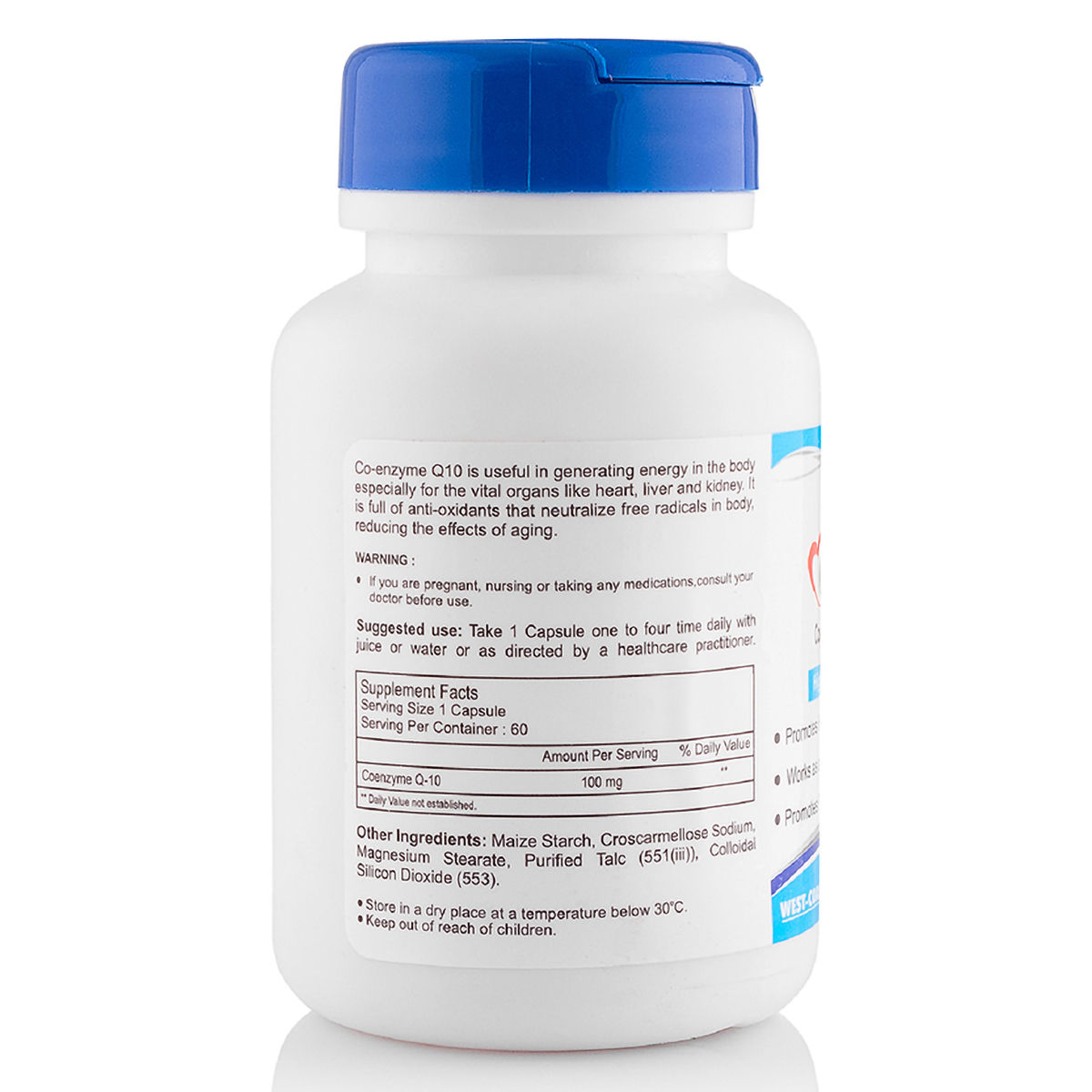 Healthvit High & Better Absorption Co-Qvit Coenzyme Q-10 100 mg, 60 ...