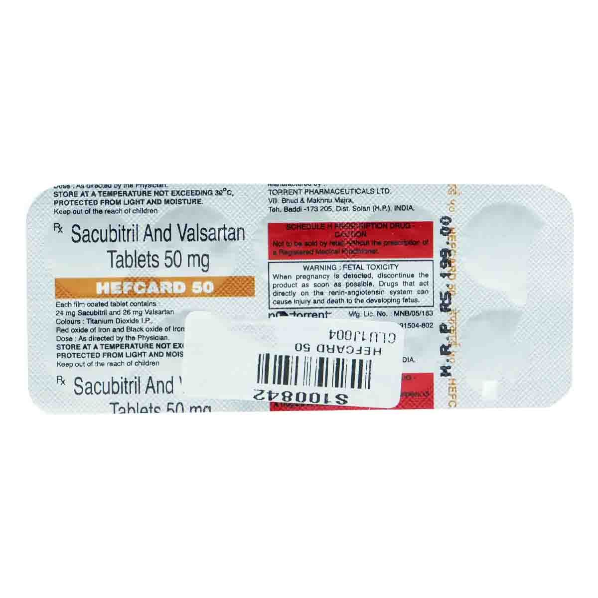 Hefcard 50 Tablet | Uses, Side Effects, Price | Apollo Pharmacy