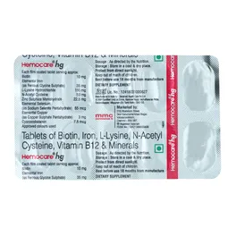 Hemocare hg Tablet | Uses, Side Effects, Price | Apollo Pharmacy