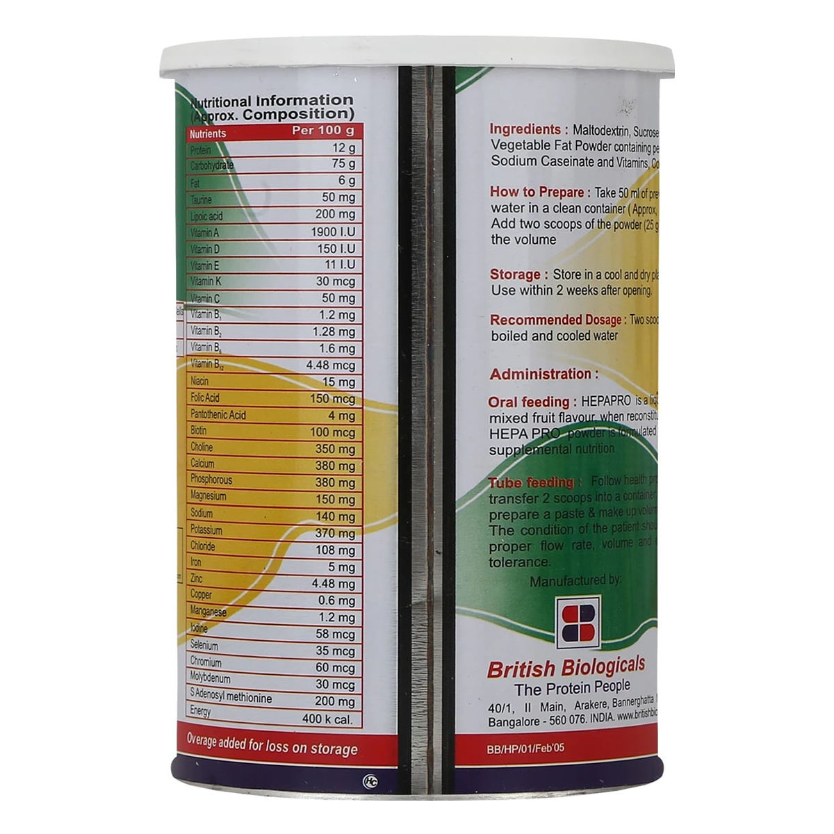 Buy Hepa Pro Mixed Fruit Flavour Powder, 200 gm Tin | 19 Minutes ...