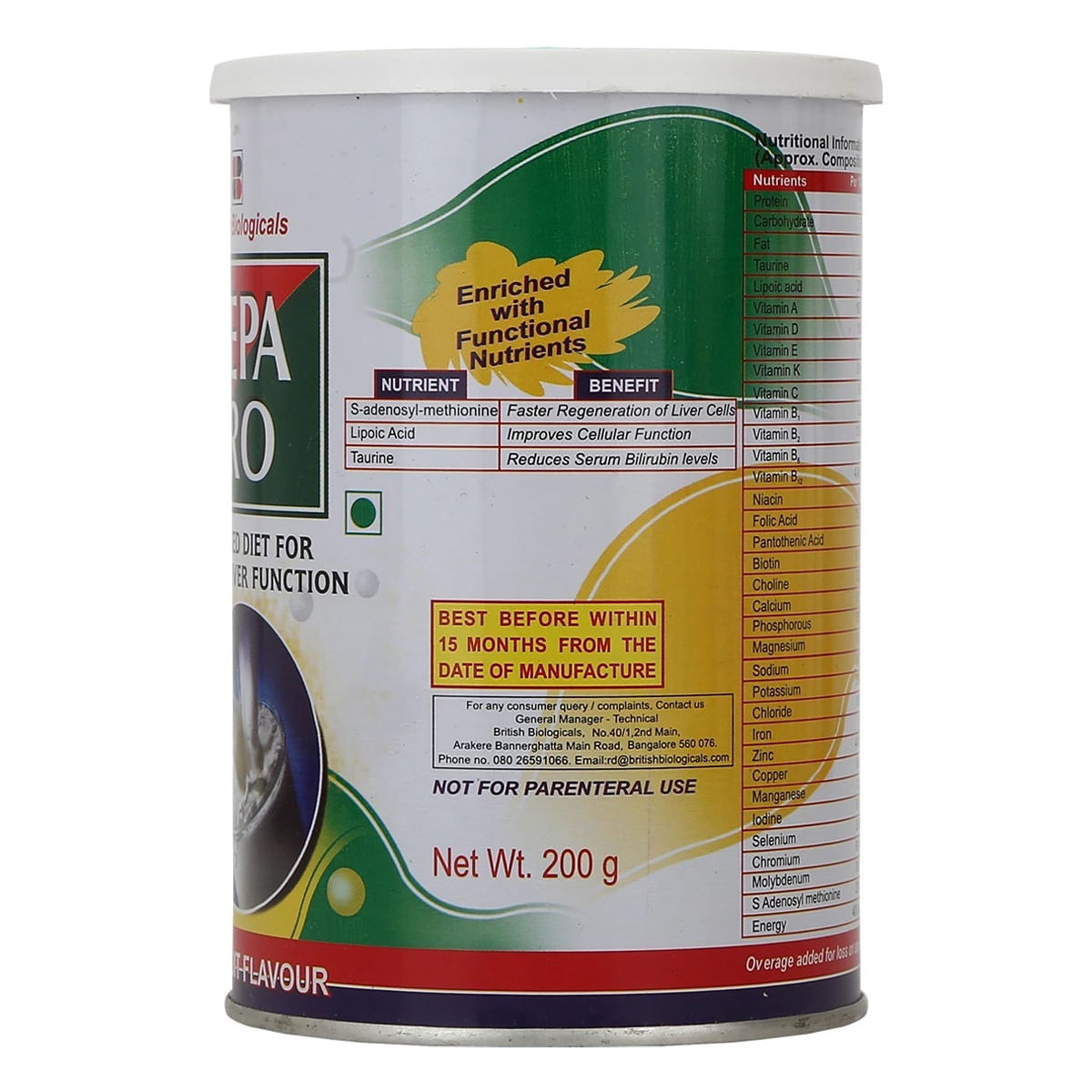 Buy Hepa Pro Mixed Fruit Flavour Powder, 200 gm Tin | 19 Minutes ...