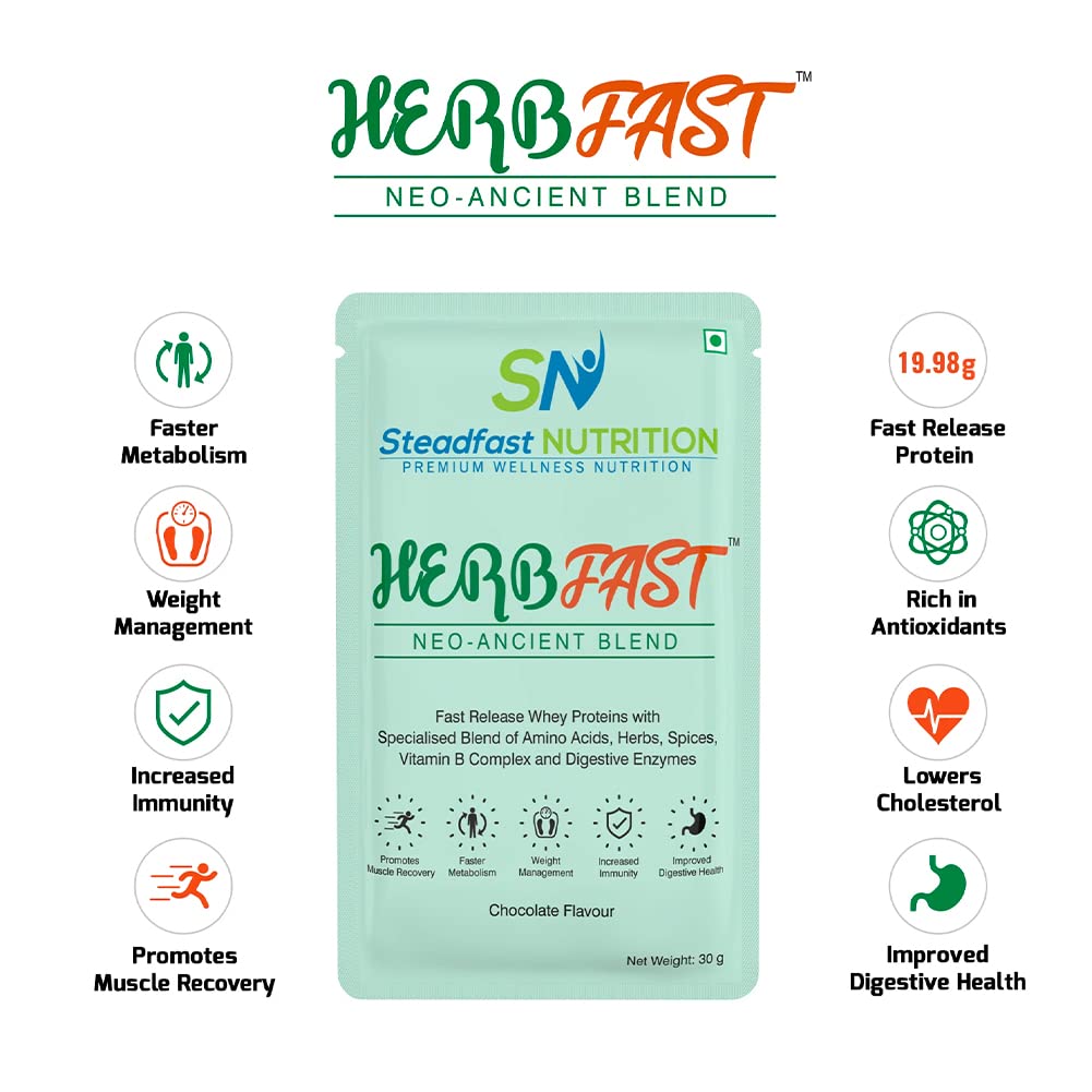 Steadfast Nutrition Herbfast Chocolate Flavour Powder, 30 gm Price ...