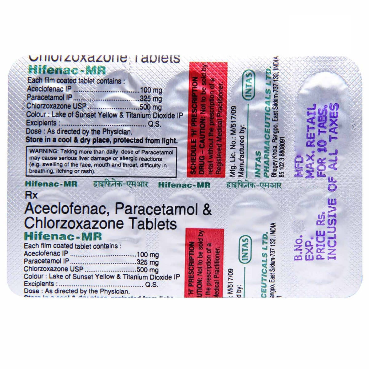 Hifenac-MR Tablet 10's Price, Uses, Side Effects, Composition - Apollo Pharmacy