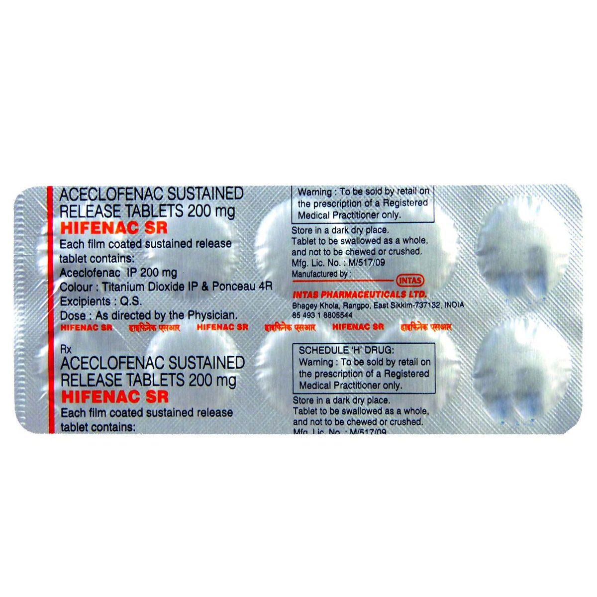 Hifenac SR Tablet 10's Price, Uses, Side Effects, Composition - Apollo ...