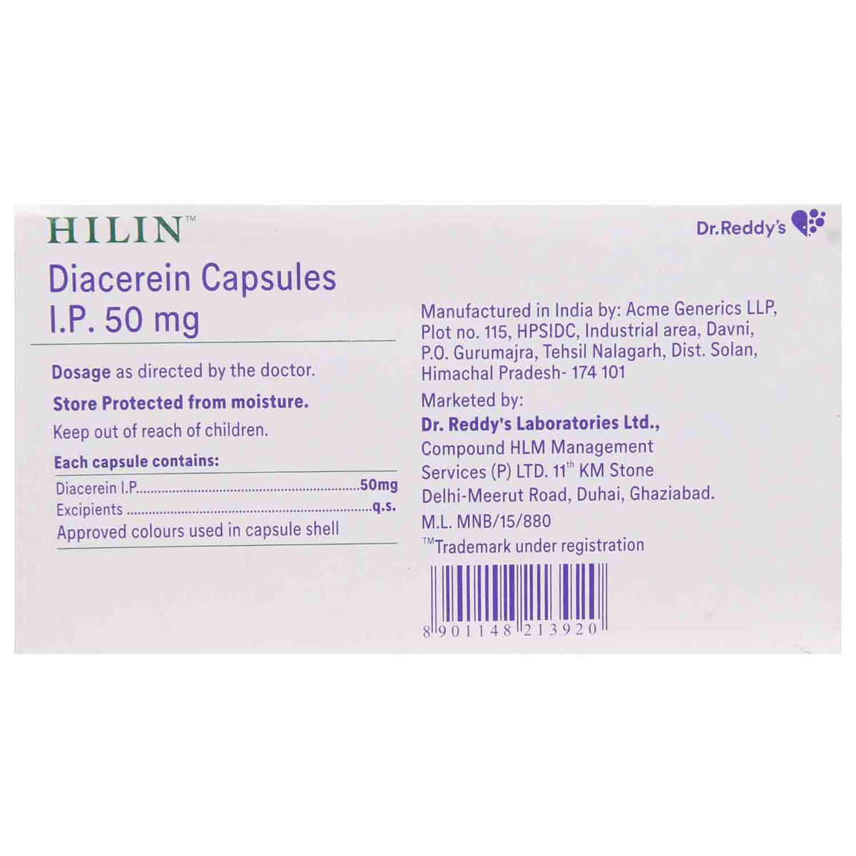 Hilin 50 Capsule 10's Price, Uses, Side Effects, Composition - Apollo ...