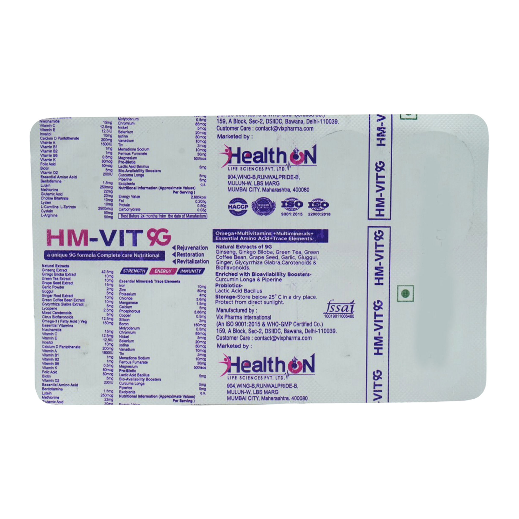 HM Vit 9G Tablet 10's Price, Uses, Side Effects, Composition - Apollo Pharmacy