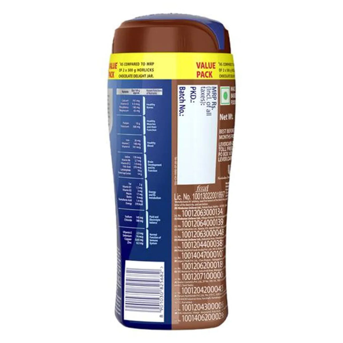 Horlicks Chocolate Flavour Nutritional Drink Powder, 1 Kg Jar Price ...