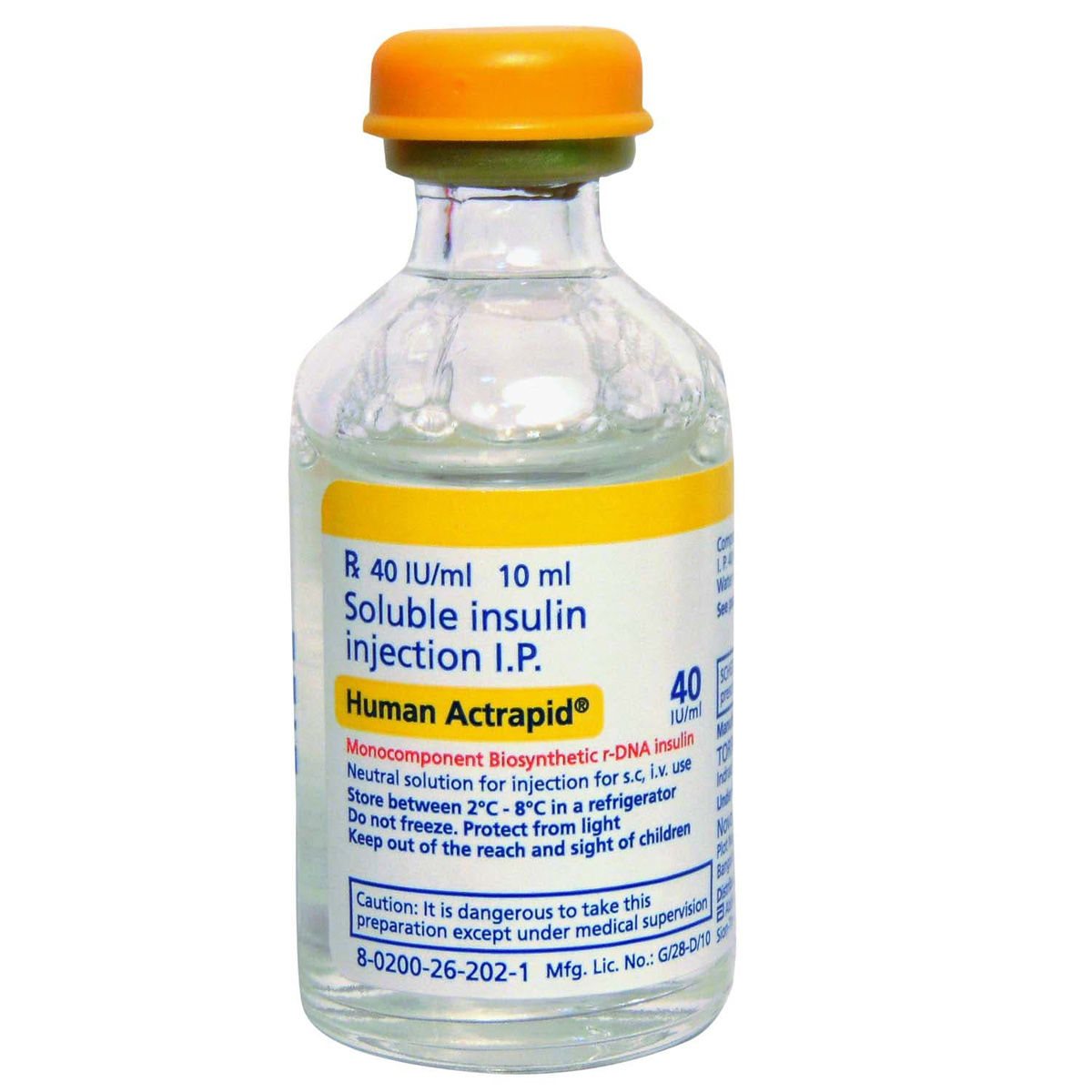 Human Actrapid 40IU/ml Solution for Injection 10 ml Price, Uses, Side Effects, Composition ...