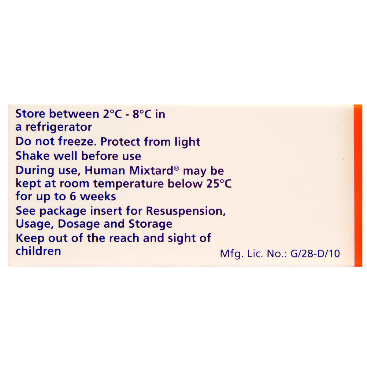 Human Mixtard 70/30 40IU Suspension for Injection | Uses, Side Effects ...