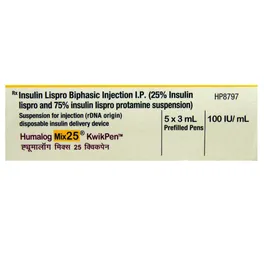 Humalog Mix 25 Kwikpen 100IU/ml | Uses, Side Effects, Price | Apollo Pharmacy
