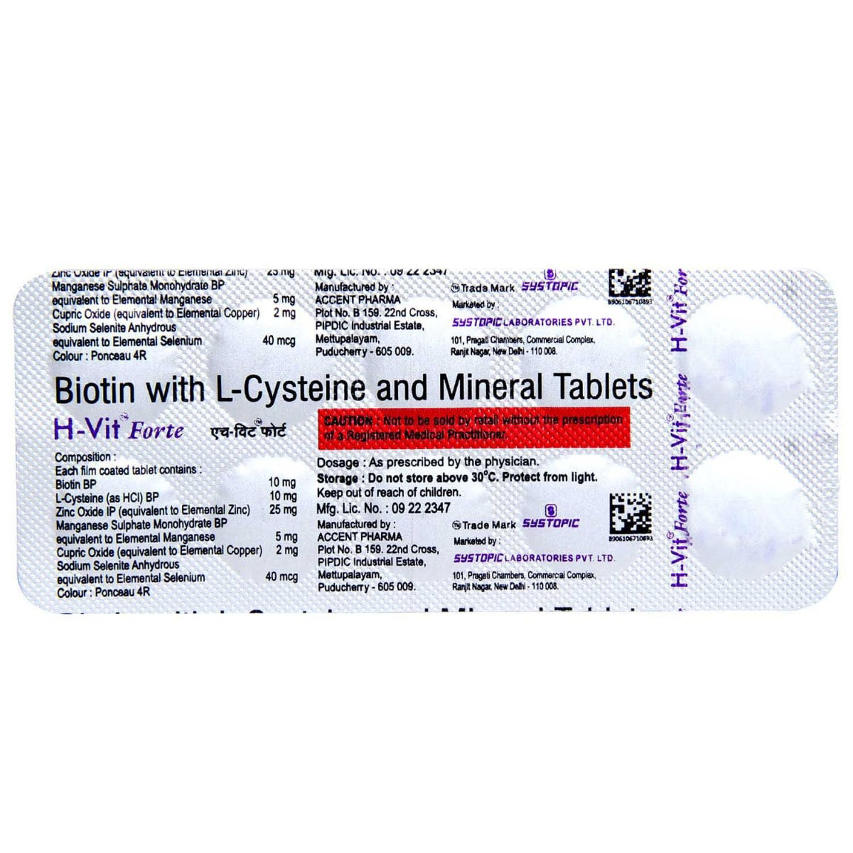 H-Vit Forte Tablet 10's Price, Uses, Side Effects, Composition - Apollo ...