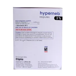 Buy Hyperneb 3% Respules 7 x 4 ml | 19 Minutes Delivery | Apollo Pharmacy