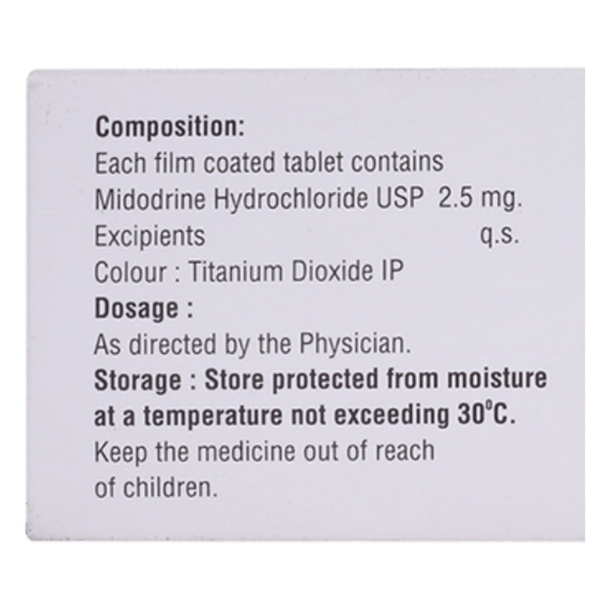 Hypodrin 2.5 Tablet 10's Price, Uses, Side Effects, Composition ...