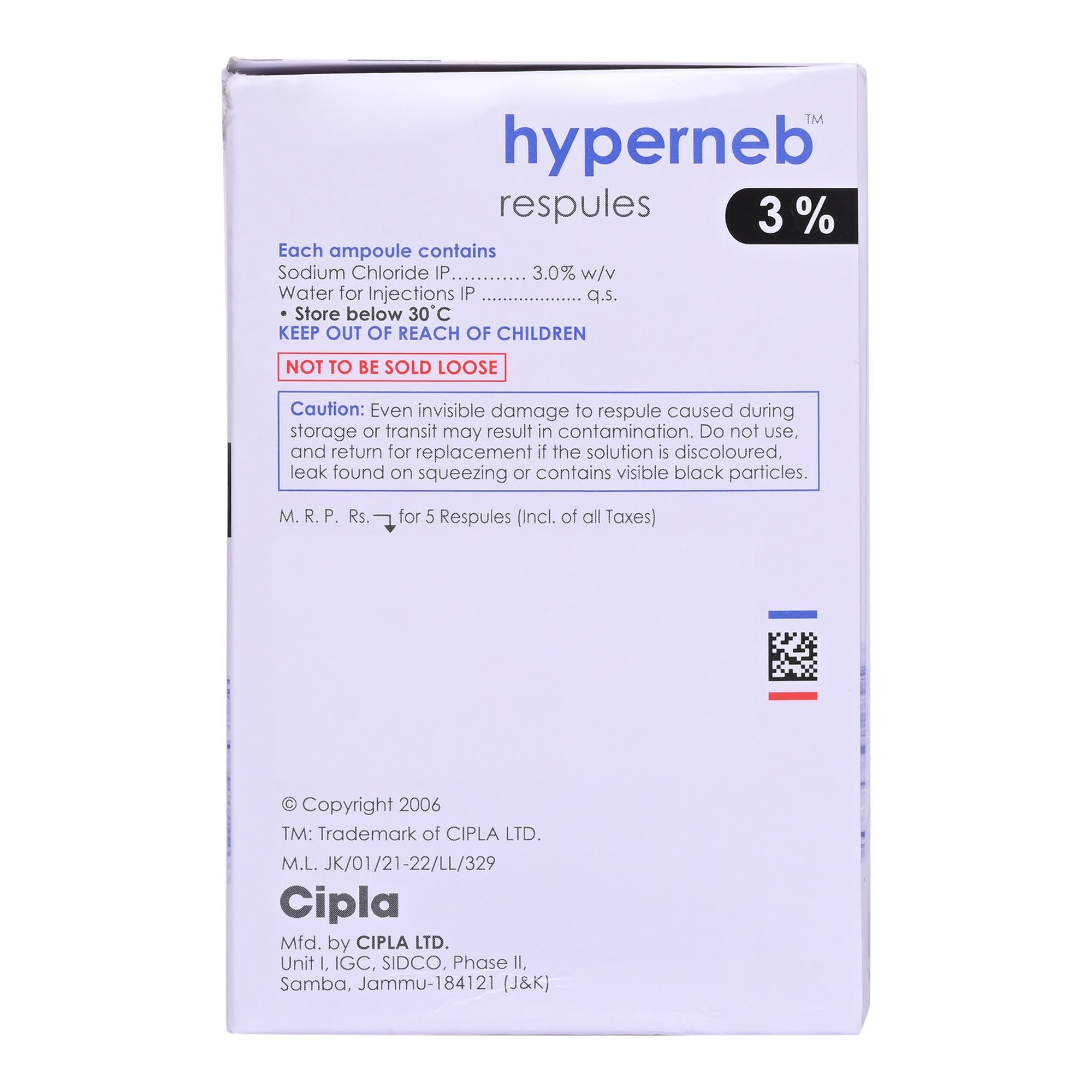 Hyperneb 3% Respules | Uses, Side Effects, Price | Apollo Pharmacy
