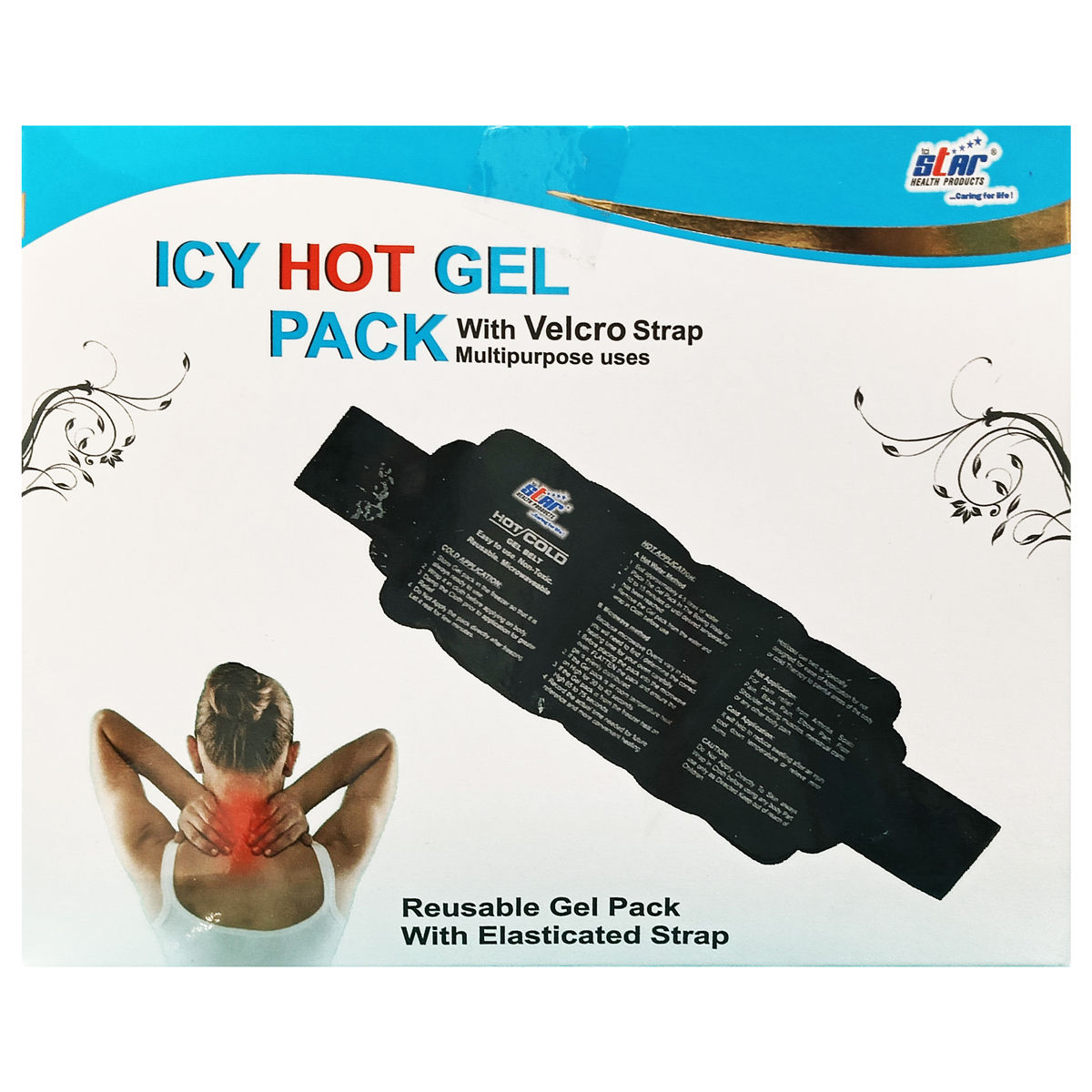 Buy Star Icy Hot Gel Pack With Velcro Strap H&C-04 | 19 Minutes ...