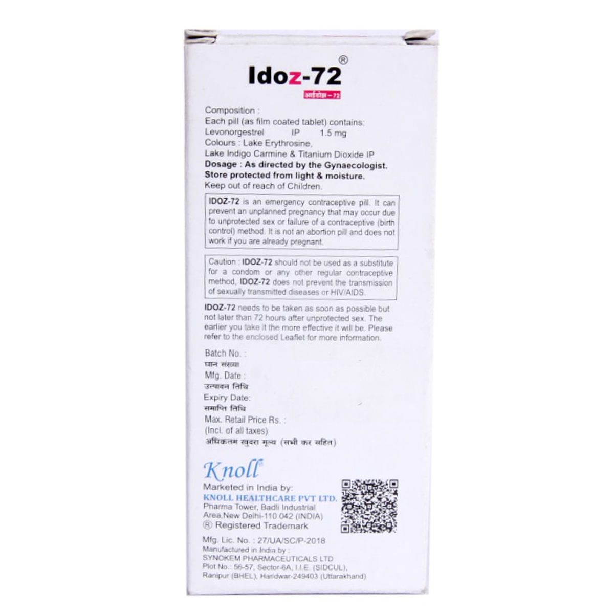 Idoz-72 Tablet, 1's Price, Uses, Side Effects, Composition - Apollo ...