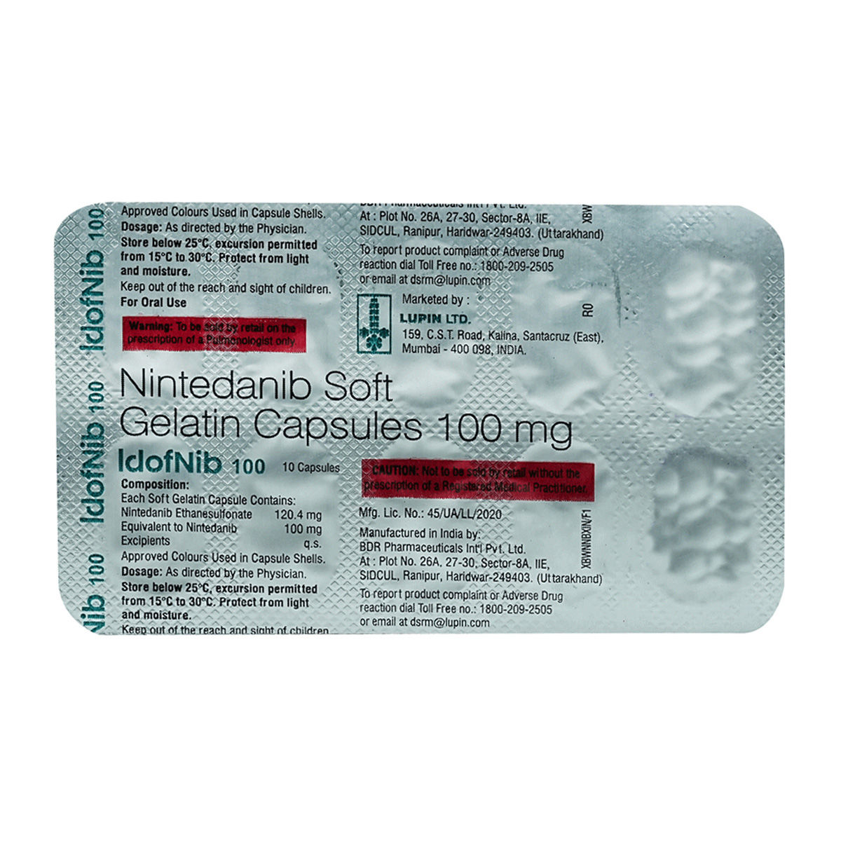 Idofnib 100 Capsule 10's Price, Uses, Side Effects, Composition ...