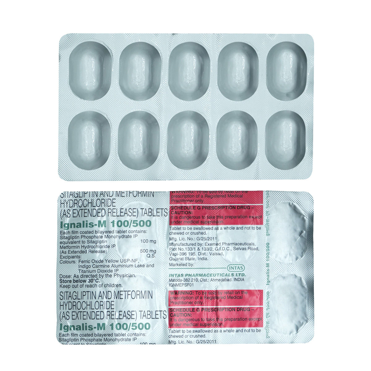 Ignalis M 100/500 mg Tablet 10's Price, Uses, Side Effects, Composition ...