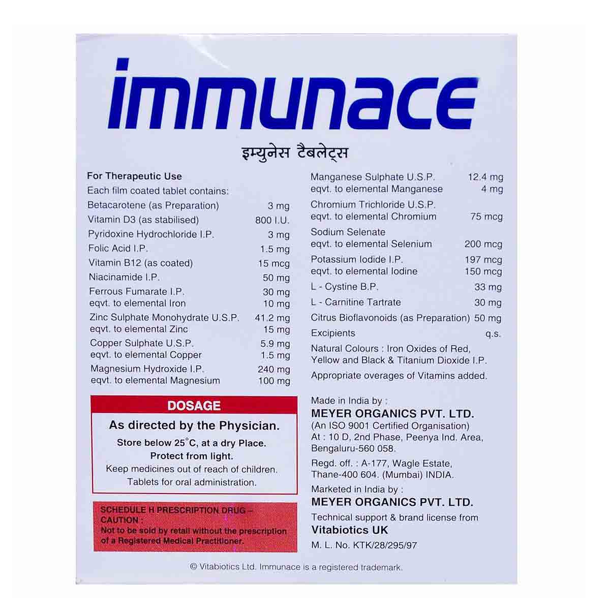 Immunace Tablet | Uses, Side Effects, Price | Apollo Pharmacy