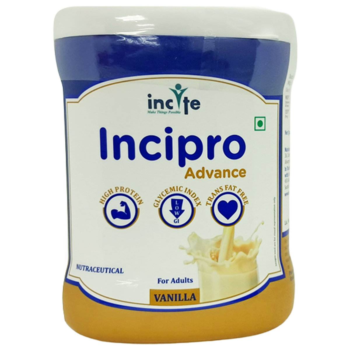 Buy Incipro Advance Vanilla Flavor Powder, 400 gm Jar | 19 Minutes ...