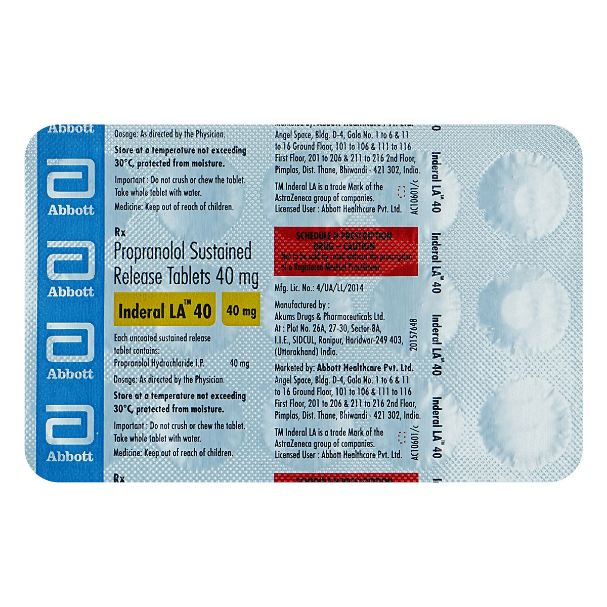 Inderal LA 40 Tablet | Uses, Side Effects, Price | Apollo Pharmacy
