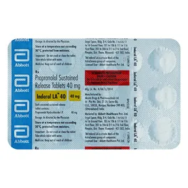 Inderal LA 40 Tablet | Uses, Side Effects, Price | Apollo Pharmacy