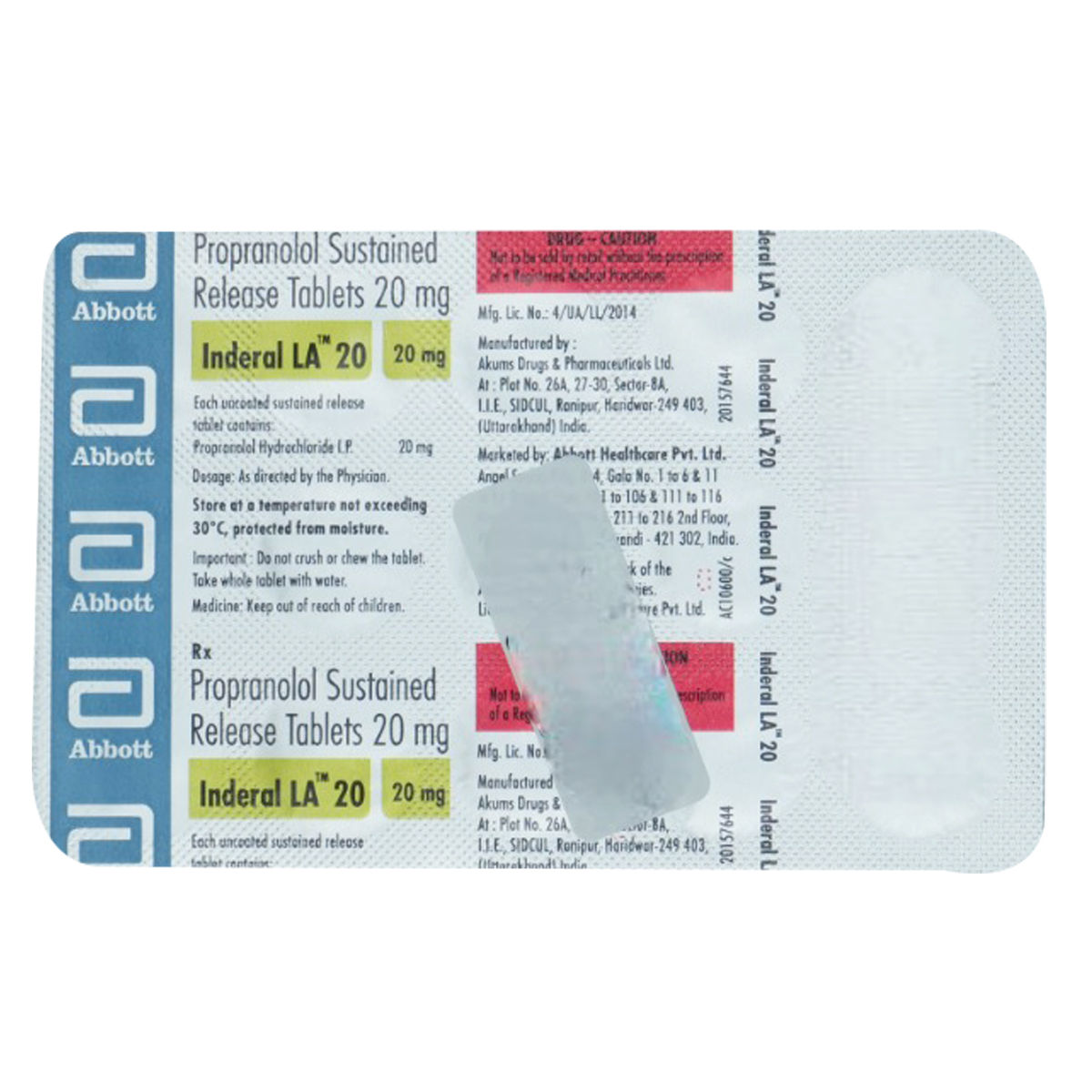 Inderal LA 20 Tablet | Uses, Side Effects, Price | Apollo Pharmacy