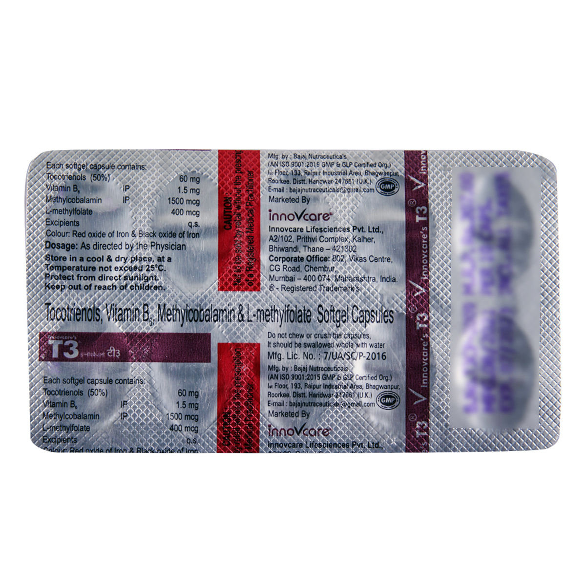 Innovcare's T3 Capsule 10's Price, Uses, Side Effects, Composition ...