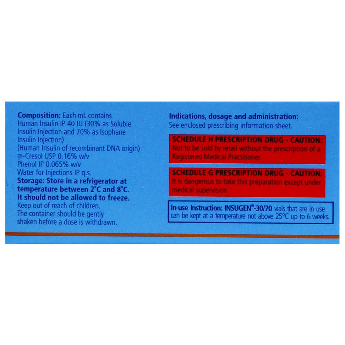 Insugen 30/70 40IU/ml Injection 10 ml Price, Uses, Side Effects ...