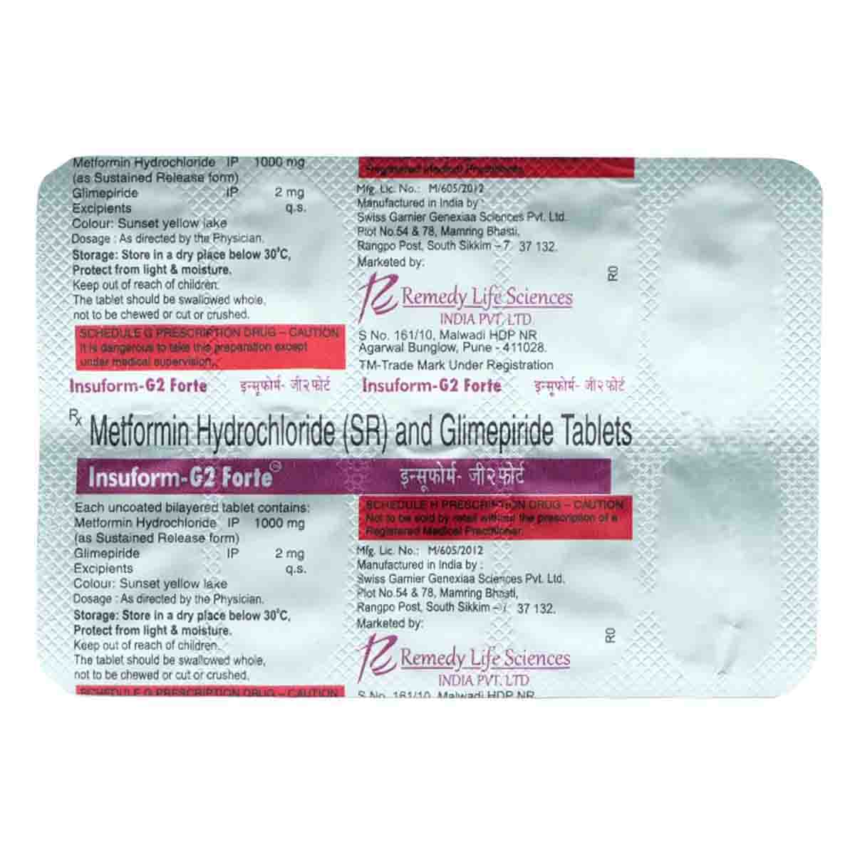 Insuform G2 Forte Tablet | Uses, Side Effects, Price | Apollo Pharmacy