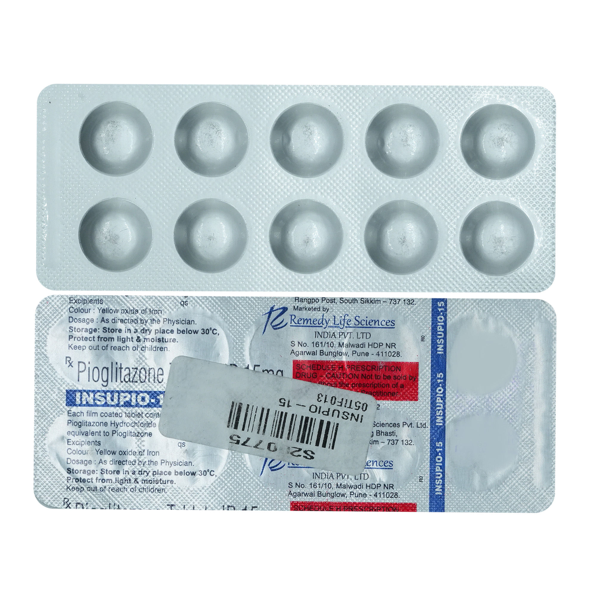 Insupio-15 mg Tablet | Uses, Side Effects, Price | Apollo Pharmacy