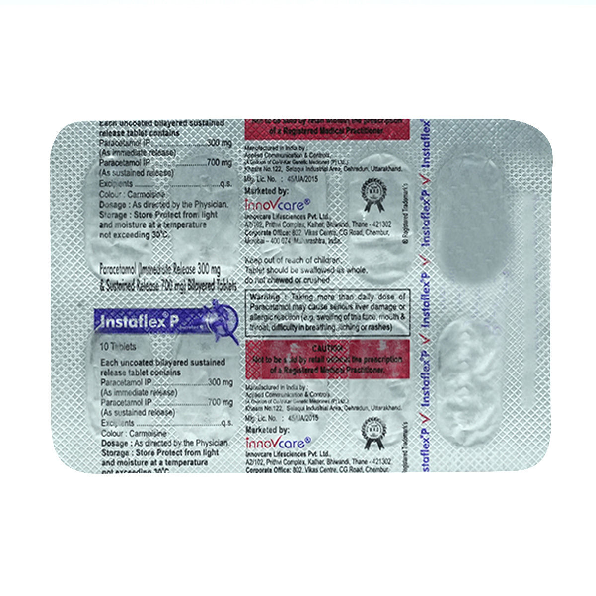 Instaflex P 1000 mg Tablet 10's Price, Uses, Side Effects, Composition ...