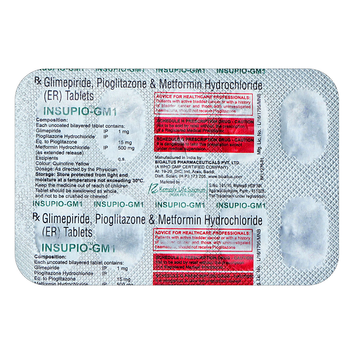 Insupio GM1 Tablet | Uses, Side Effects, Price | Apollo Pharmacy