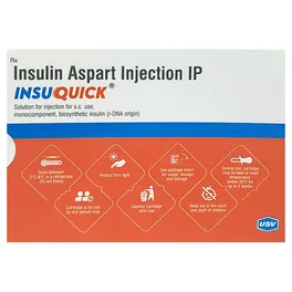 Insuquick 100U/ml Cartridge Injection 3 ml | Uses, Side Effects, Price ...